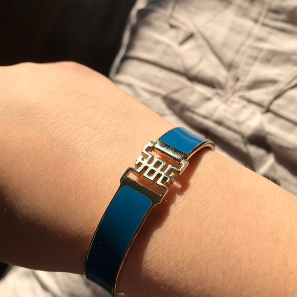 Shanghai Tang | Jewelry | Shanghai Tang Gold Blue Enamel Bangle ...